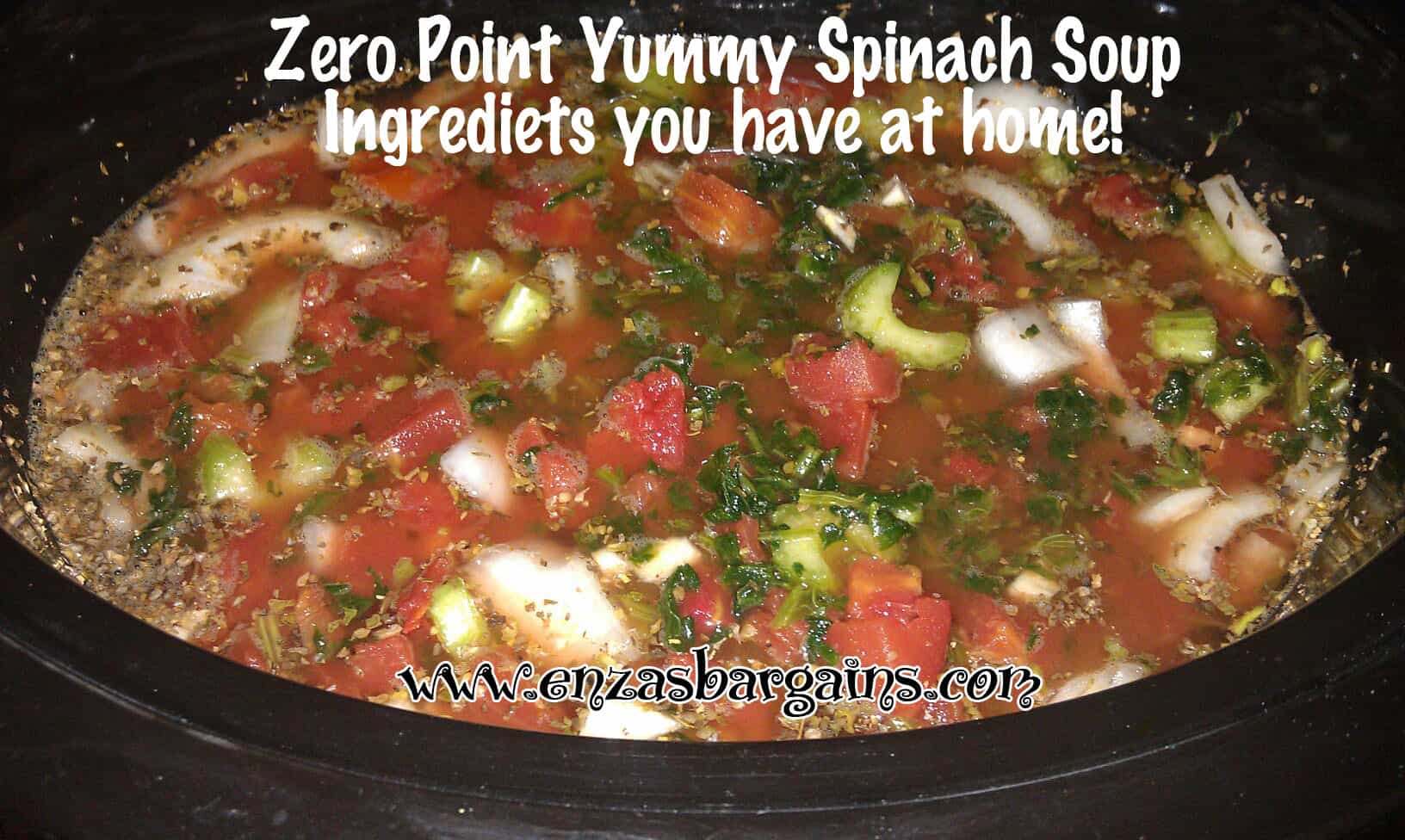 Zero Point Spinach Soup! Ingredients you have at home!