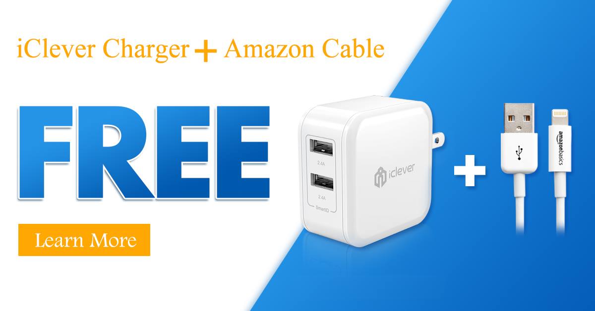 iClever FREE charger - FREE iPhone Charger and Cable! - Enza's Bargains