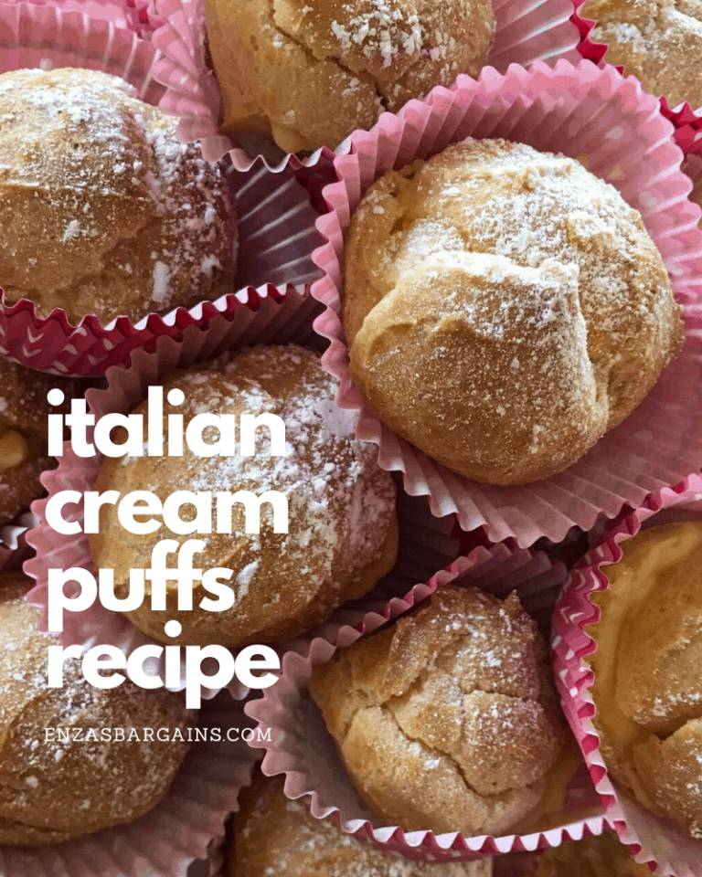 Italian Cream Puffs Made With Vanilla Pudding - Enza's Bargains