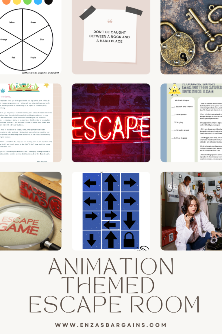 Animation Themed Escape Room for the Classsroom - Enza's Bargains