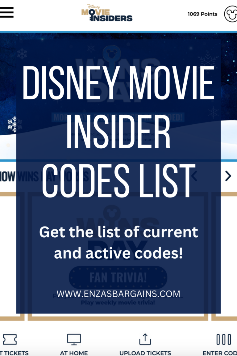 Disney Movie Insiders Codes - Enza's Bargains
