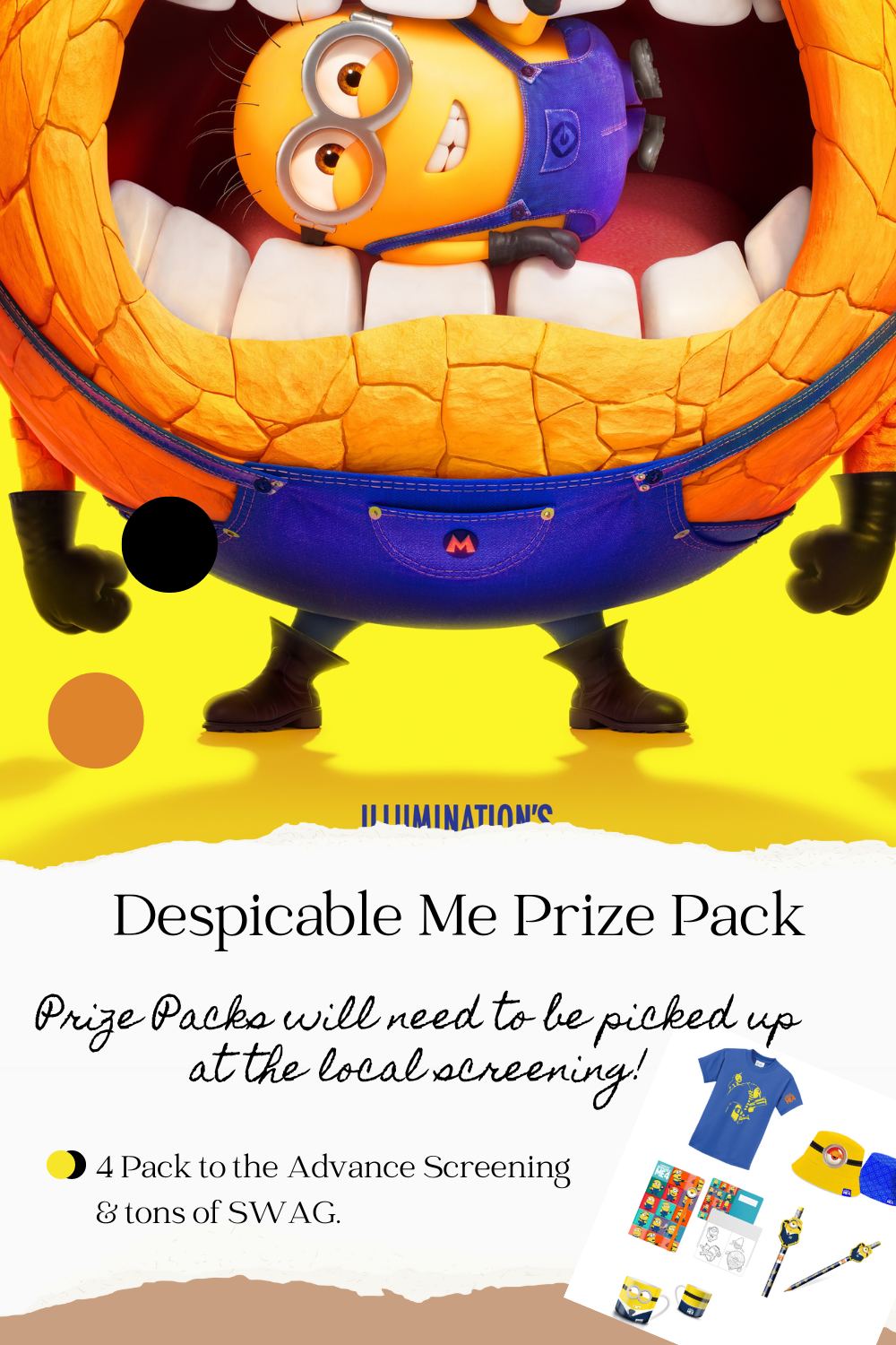 Despicable Me 4 Advance Screening Kansas City Prize Pack - Enza's Bargains
