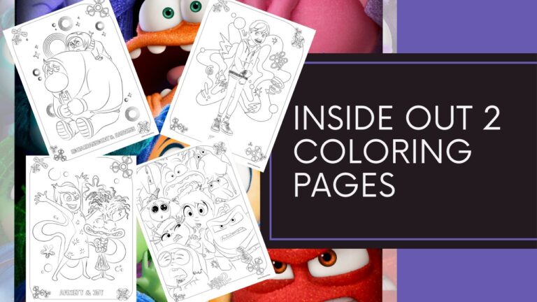 Inside Out 2 Coloring Pages, Activities, and Lesson Plan - Enza's Bargains