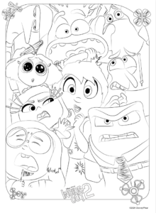 Inside Out 2 Coloring Pages, Activities, and Lesson Plan - Enza's Bargains