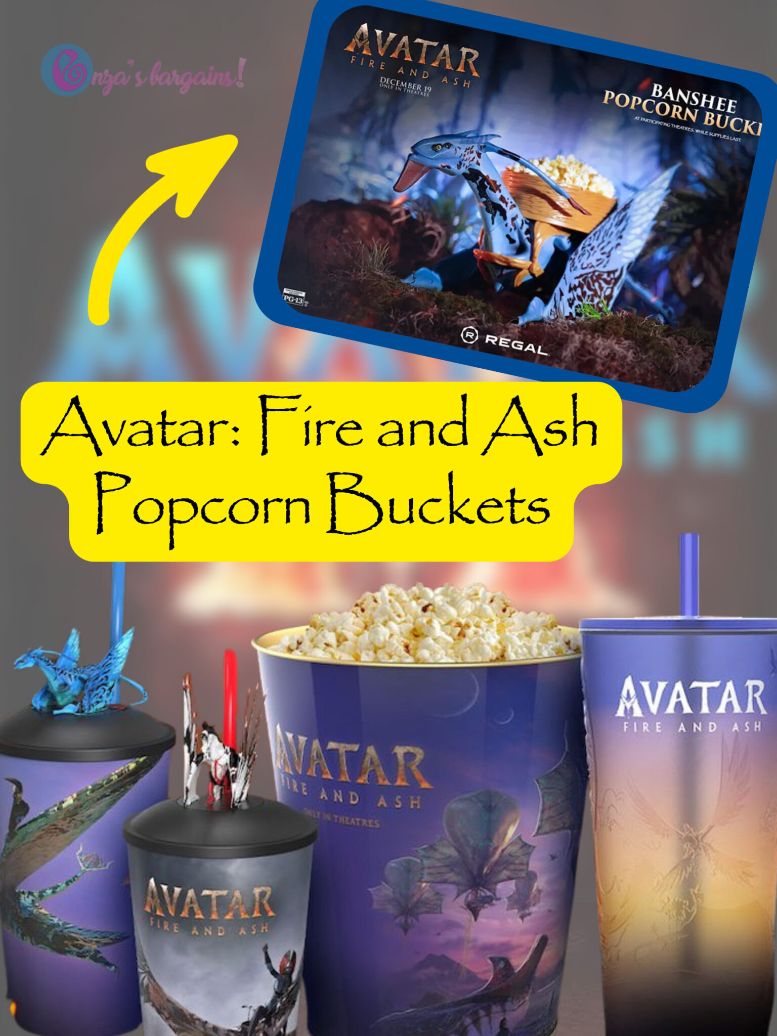 Avatar: Fire and Ash Popcorn Buckets Collectables - Enza's Bargains