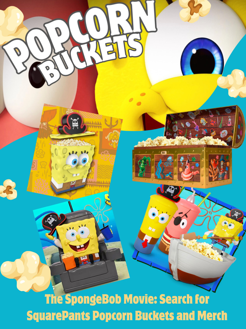 The SpongeBob Movie Popcorn Buckets Collectables - Enza's Bargains