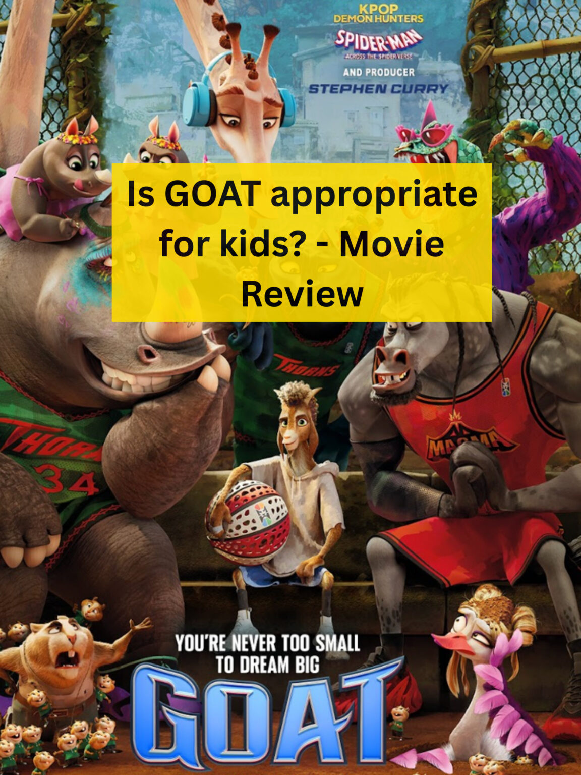 Is GOAT Appropriate for Kids? - Movie Review - Enza's Bargains